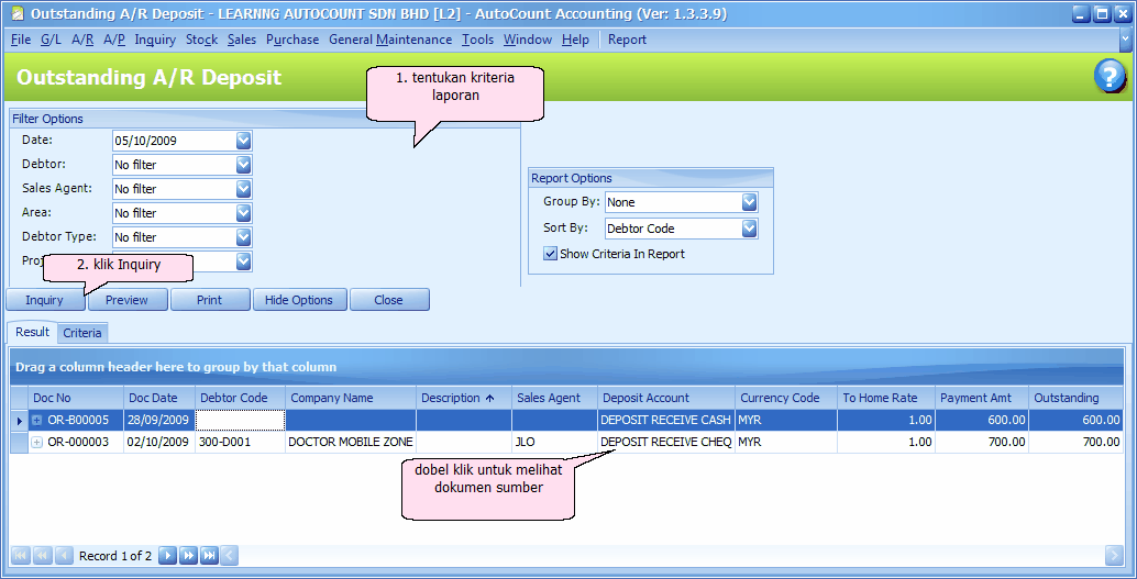 AutoCount Accounting Bantuan File 2009