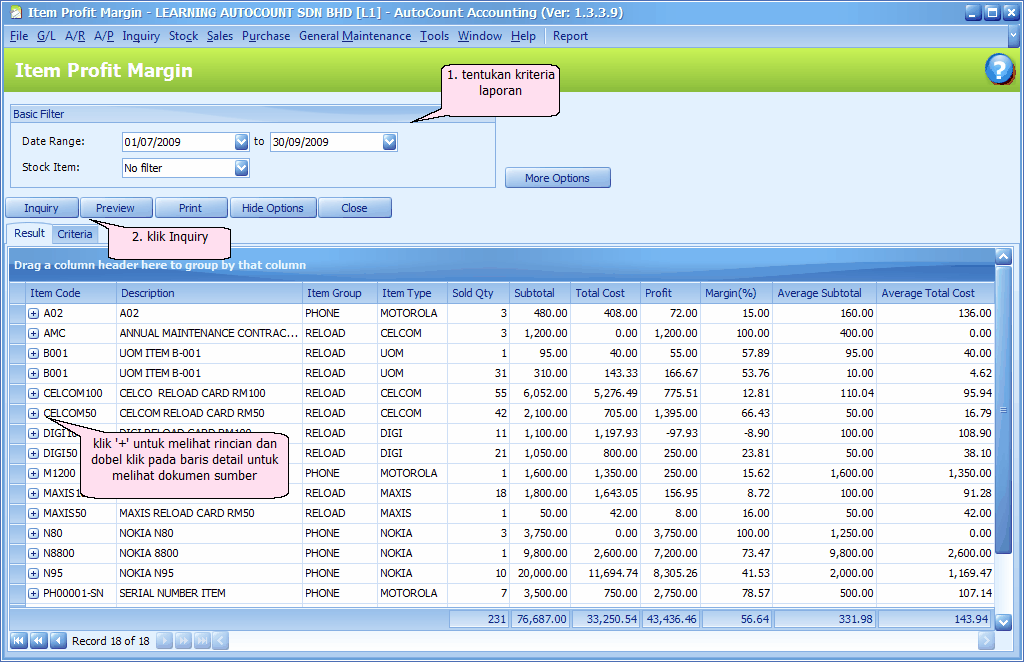 AutoCount Accounting Bantuan File 2009